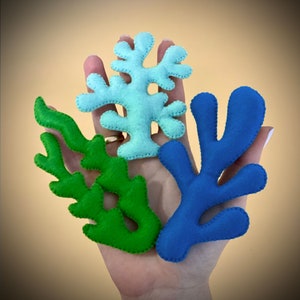 Coral and Seaweed Sewing Pattern PDF. Ocean Easy Beginner Pattern. Felt ...