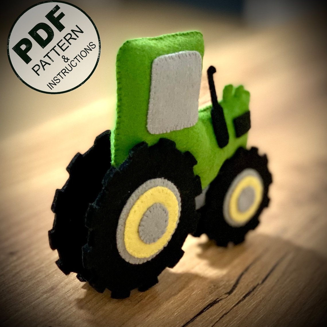 Tractor Sewing Pattern PDF. Felt Toys Easy Pattern. Felt Farm Ornament ...