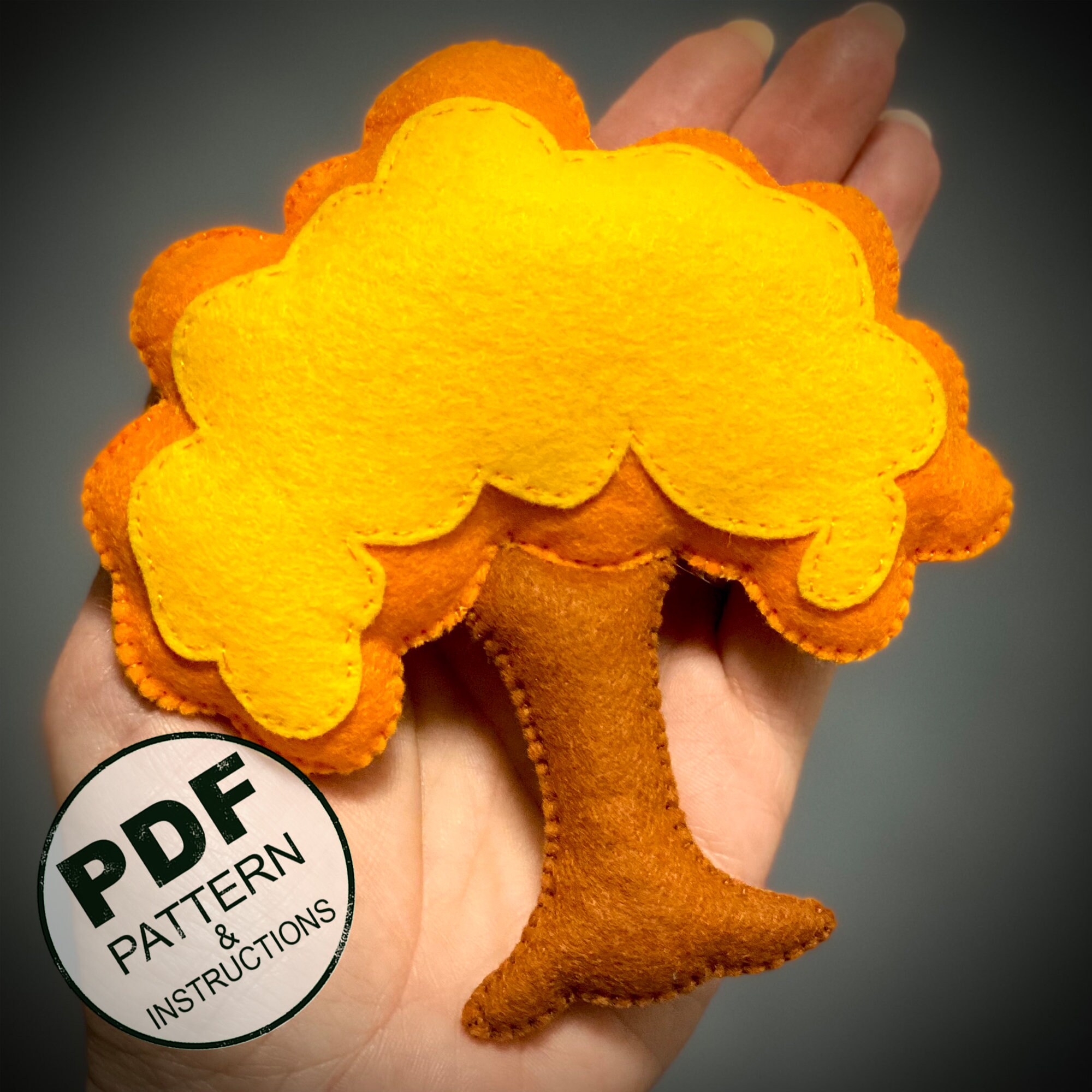 Felt Trees Sewing Pattern PDF. Woodland Pattern. Farm Decor Easy Sewing ...