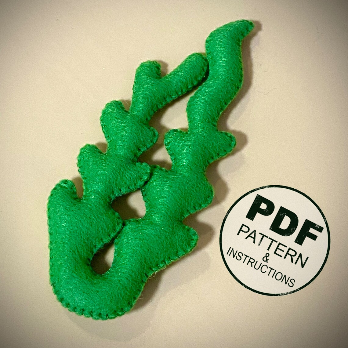 Coral and Seaweed Sewing Pattern PDF. Ocean Easy Beginner Pattern. Felt ...