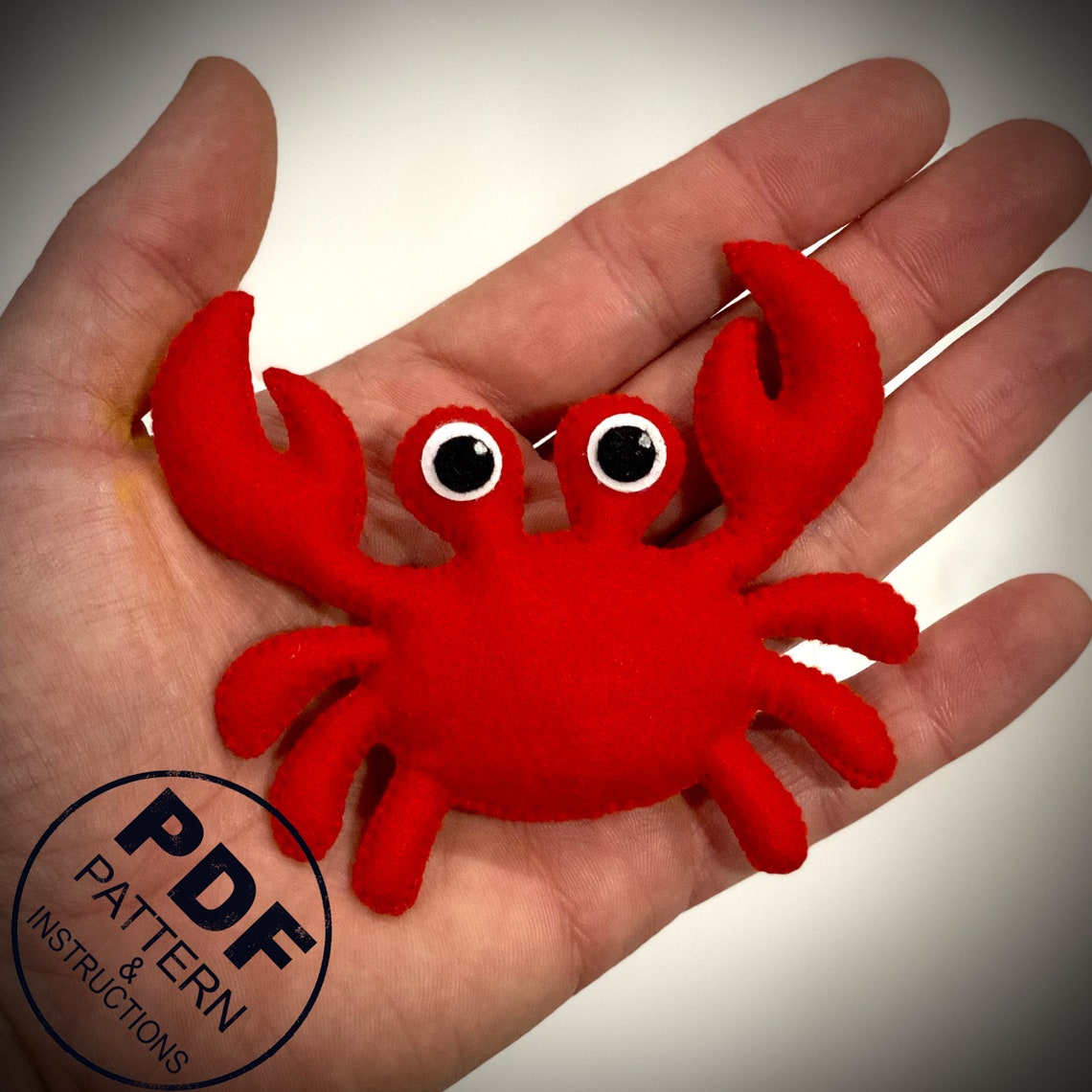 Felt Crab Sewing Pattern: Ocean Animal Ornament (PDF Pattern) - Etsy UK