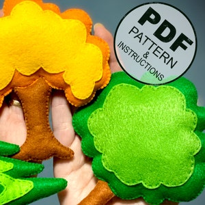 Felt Trees Sewing Pattern PDF. Woodland Pattern. Farm Decor Easy Sewing ...