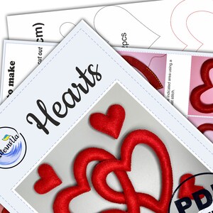 Heart Sewing Pattern PDF. Valentine's Day Felt Love Heart Tutorial ...