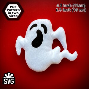 Felt Ghosts Sewing Pattern: Halloween Ornaments, DIY Decor (PDF & SVG ...