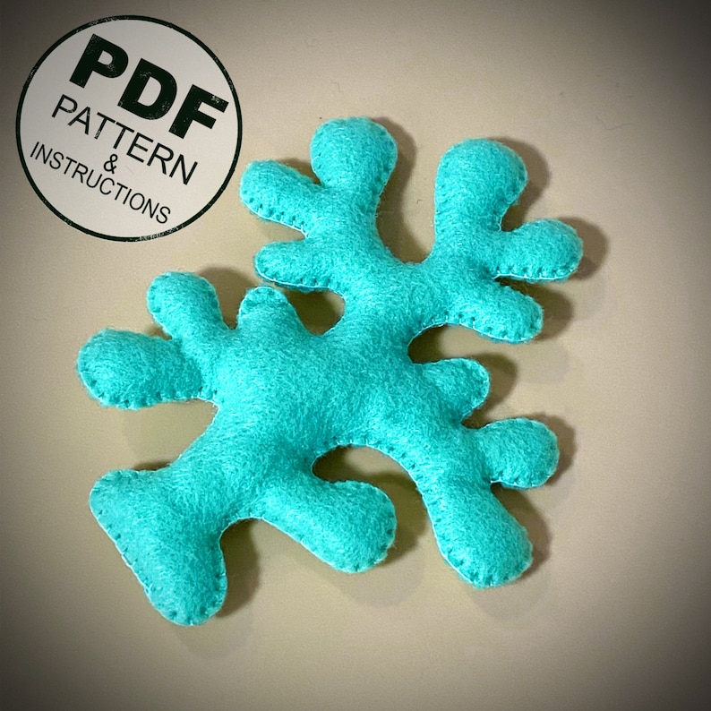 Coral and Seaweed Sewing Pattern PDF. Ocean Easy Beginner Pattern. Felt ...