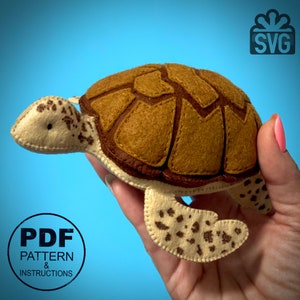 Turtle Sewing Pattern PDF and SVG. Ocean Animals Pattern. Sea Turtle ...
