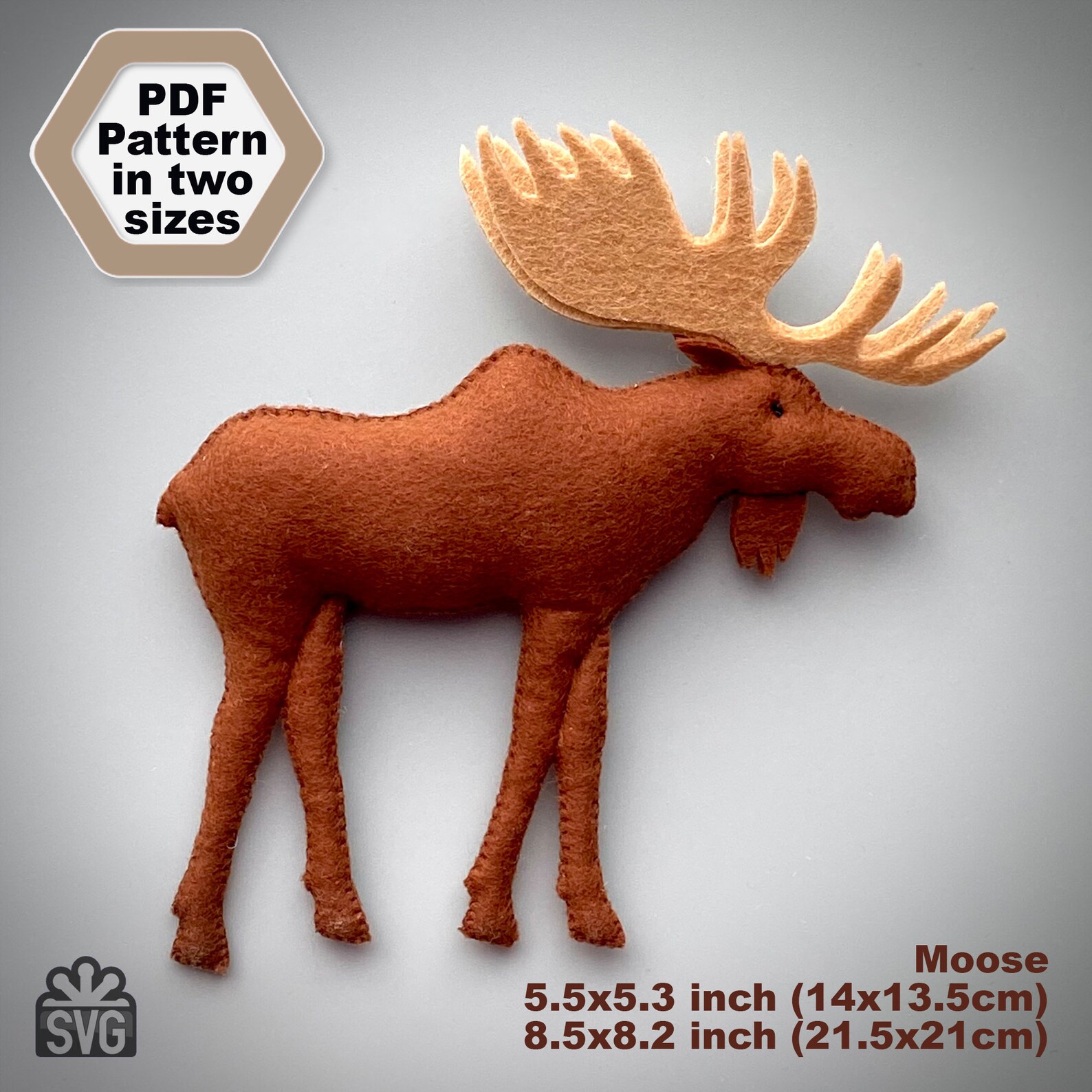 Felt Animals Sewing Pattern and SVG. Woodland Pattern. Yellowstone ...