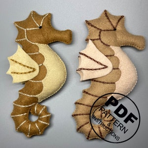 Ocean Animals Sewing Pattern PDF. Felt Sea Animal Toys Easy Pattern ...