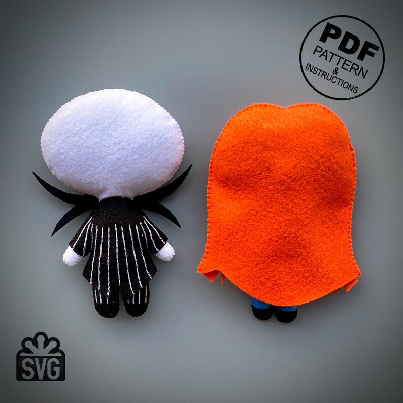 Felt Jack and Sally Doll Sewing Pattern (PDF & SVG) - Etsy