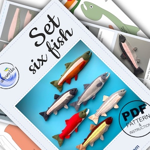 River Fish SET Sewing Pattern PDF and SVG. Fishing Pattern. Salmon ...