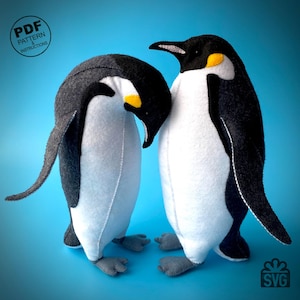 Penguin Sewing Pattern PDF and SVG. Felt Animals Pattern. Stuffed Toys ...