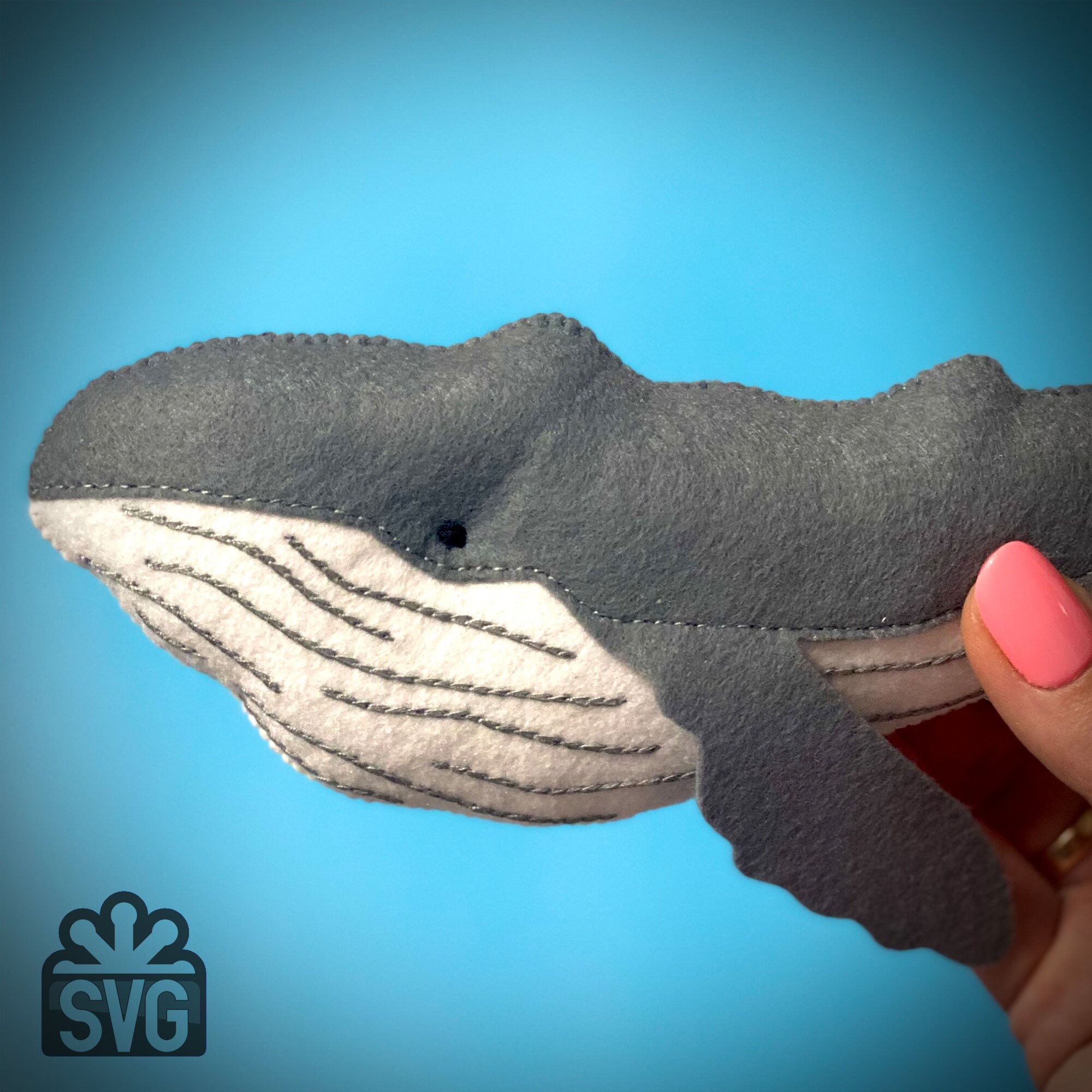 Humpback Whale Sewing Pattern PDF and SVG. Ocean Animals Pattern. Felt ...