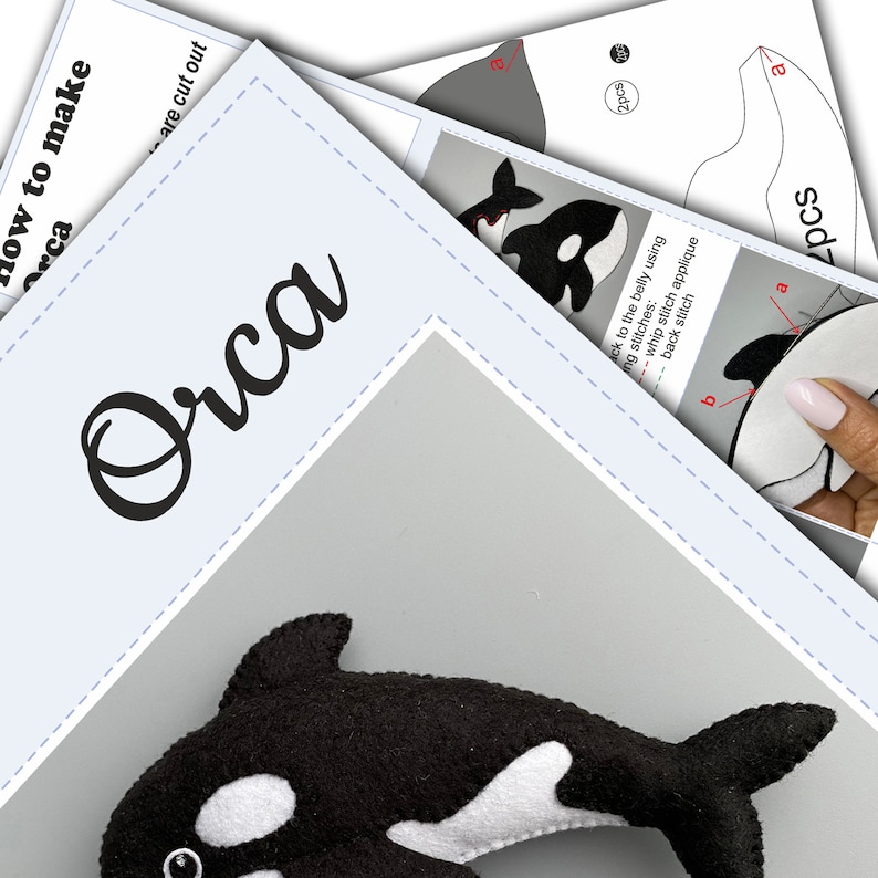 Orca Sewing Pattern PDF. Sea Animals Sewing Pattern. Whale. - Etsy