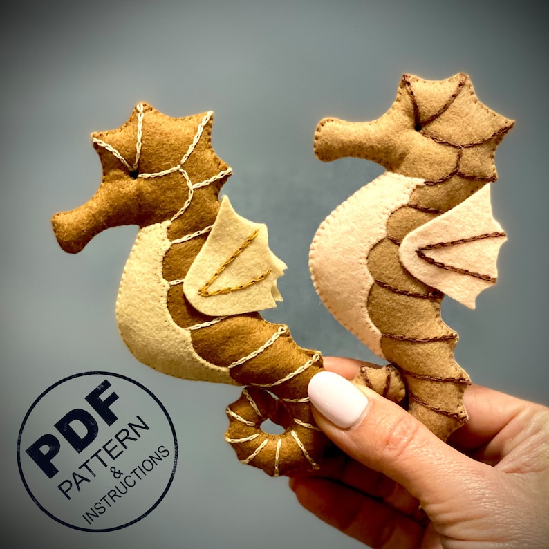 Seahorse PDF Pattern. Ocean Animals Sewing Pattern. Coastal Animals ...