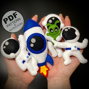 Astronauts and Rocket Sewing Pattern PDF. Space, Out of This World Step ...