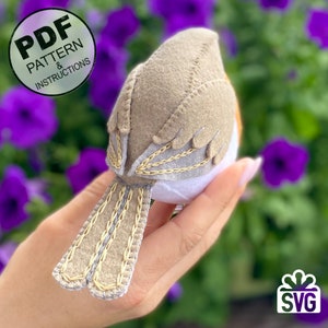 Felt Robin Bird Sewing Pattern PDF and SVG. Felt Toys Pattern. Felt ...