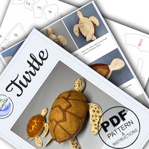 Turtle Sewing Pattern PDF and SVG. Ocean Animals Pattern. Sea Turtle ...
