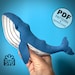 Whale Sewing Pattern PDF and SVG. Ocean Animals Pattern. Blue Whale ...