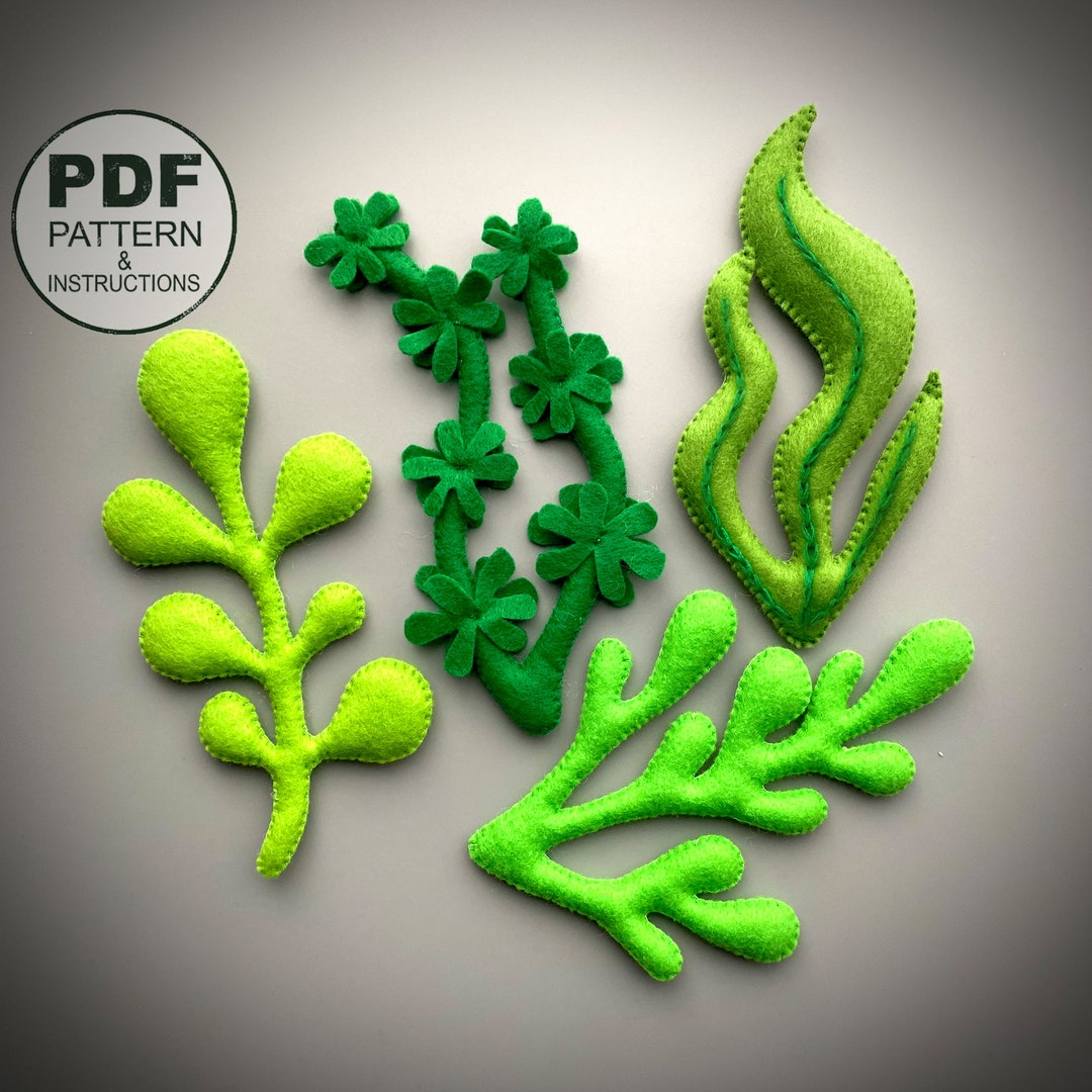 Seaweed Algae Sewing Pattern PDF. Ocean Easy Beginner Pattern. Felt ...