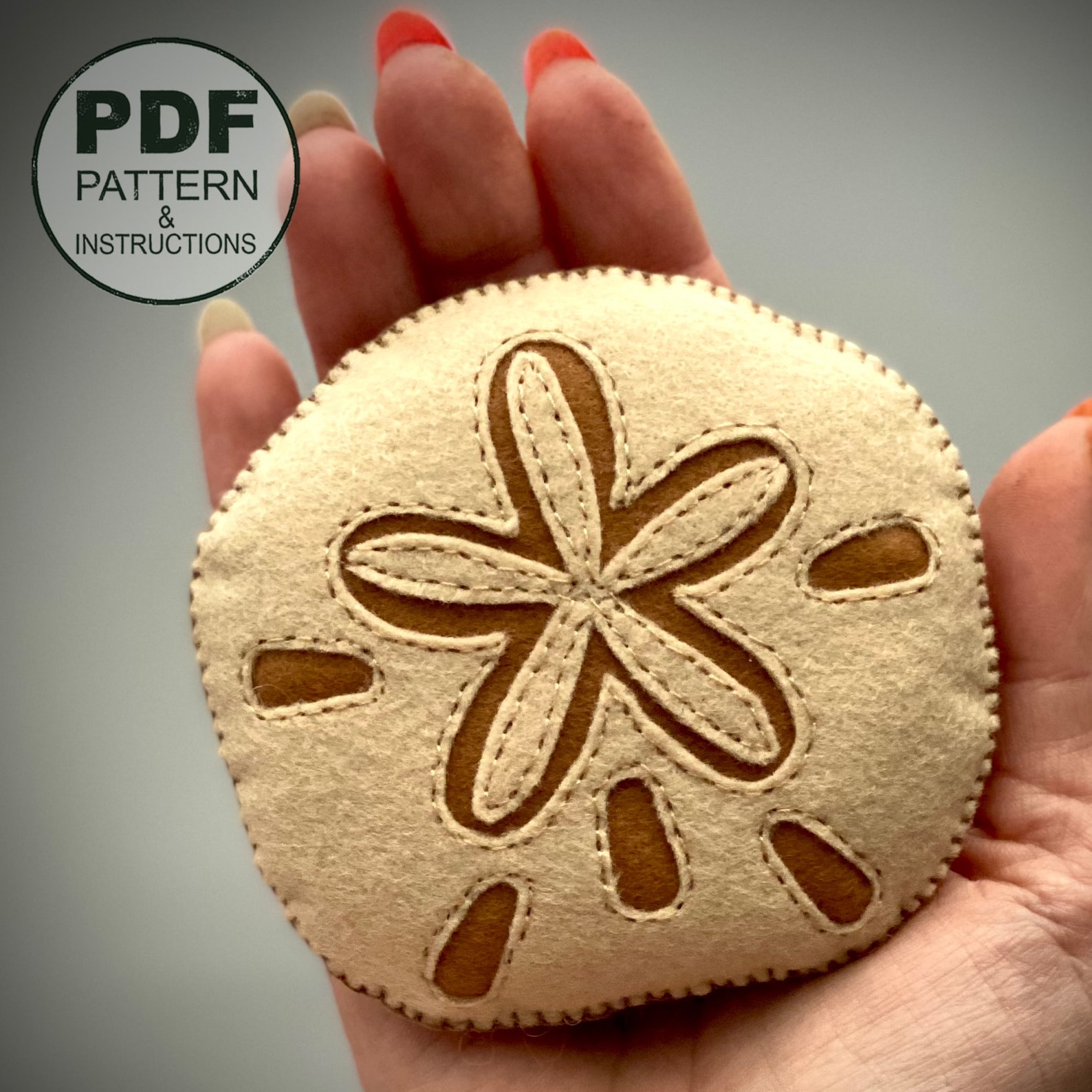 Seastars, Seashells, Seaweed Sewing Pattern PDF. Felt Ocean Decor Easy ...