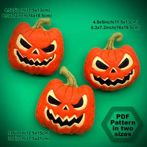 Halloween Pumpkins Sewing Pattern PDF and SVG. Felt Pumpkin Pattern ...