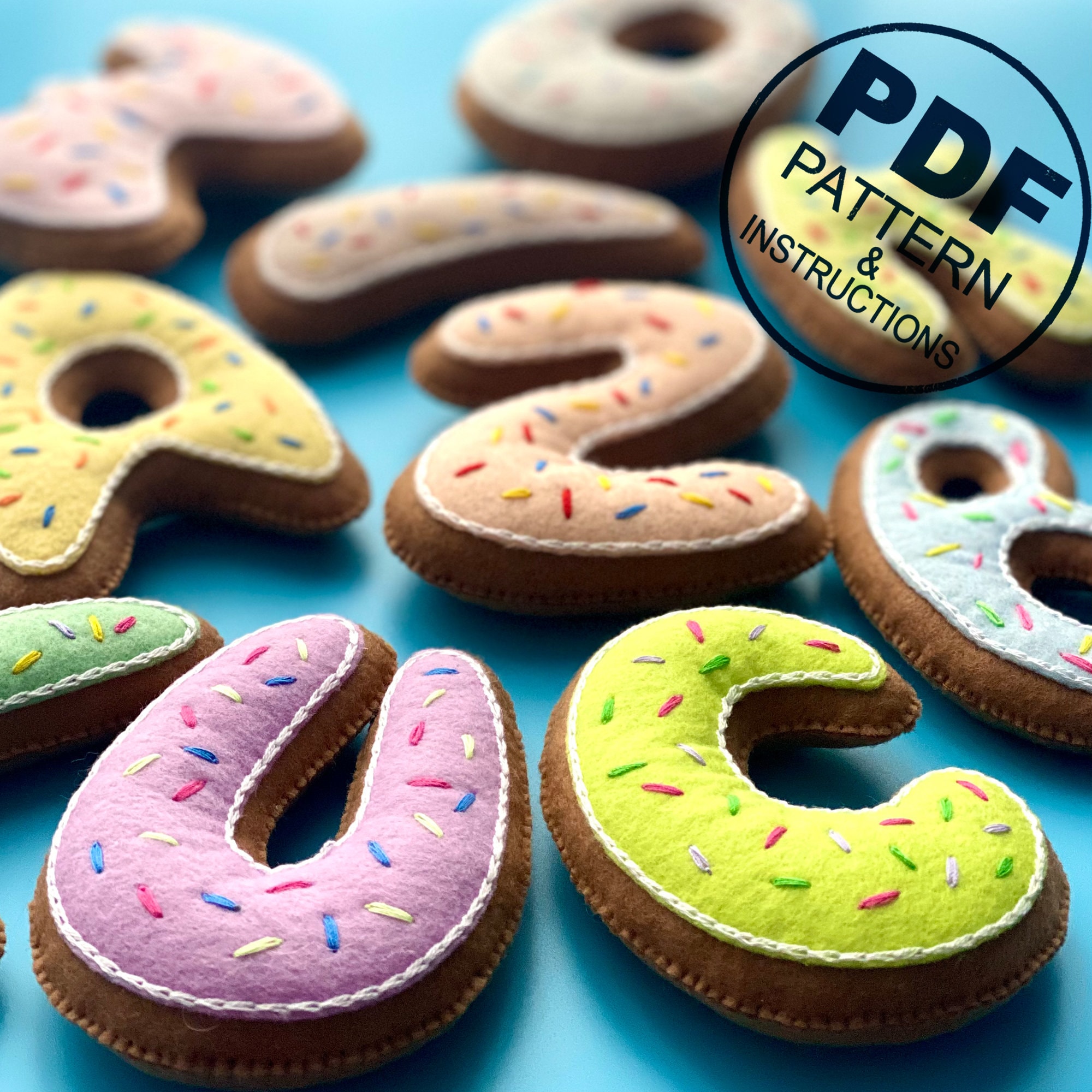 Uppercase Letters Sewing Pattern PDF. Soft Plush Latters DIY. Sewing ...