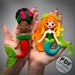 Mermaid Sewing Pattern PDF and SVG. Ocean Felt Toys Pattern. Under the ...