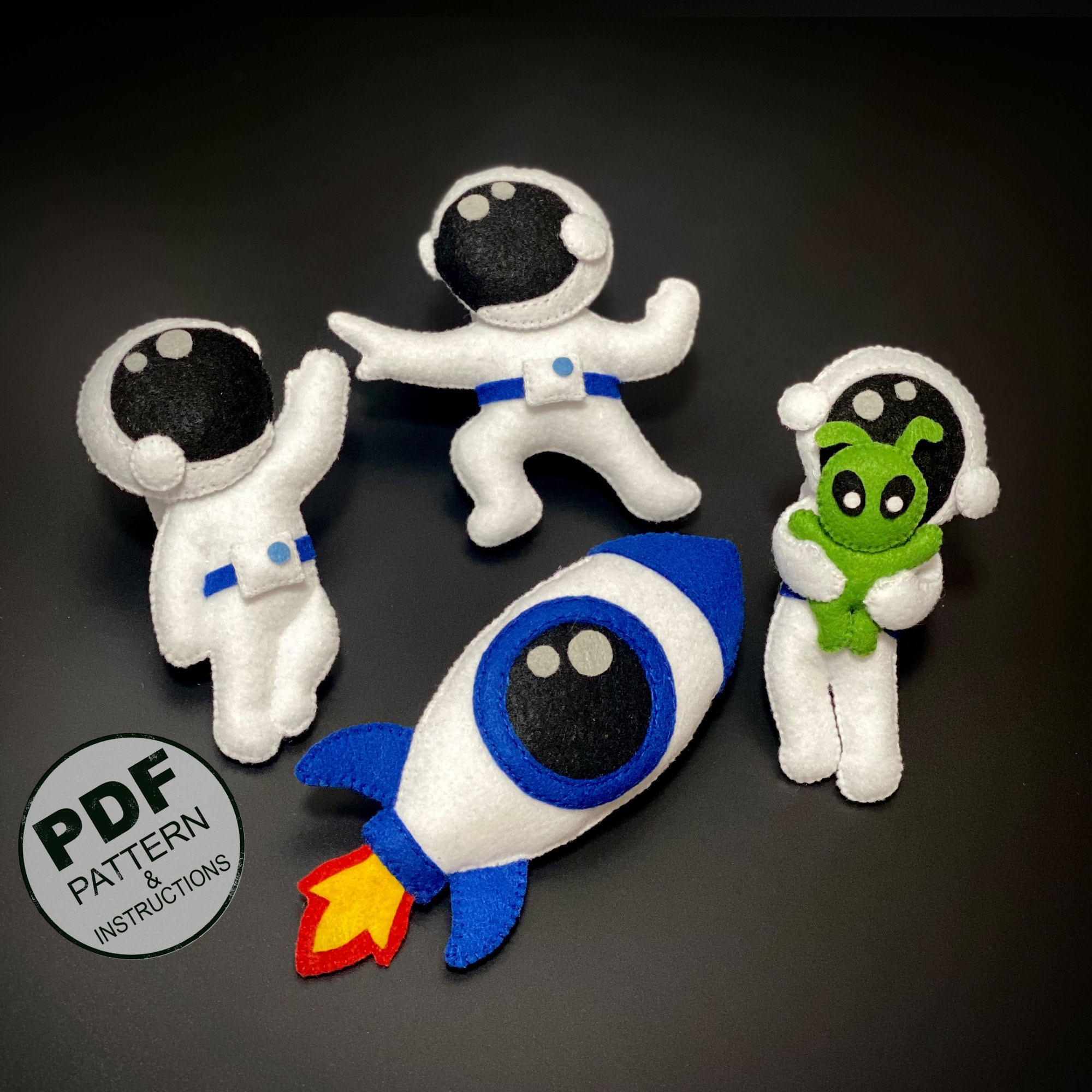 Astronauts and Rocket Sewing Pattern PDF. Space, Out of This World Step ...