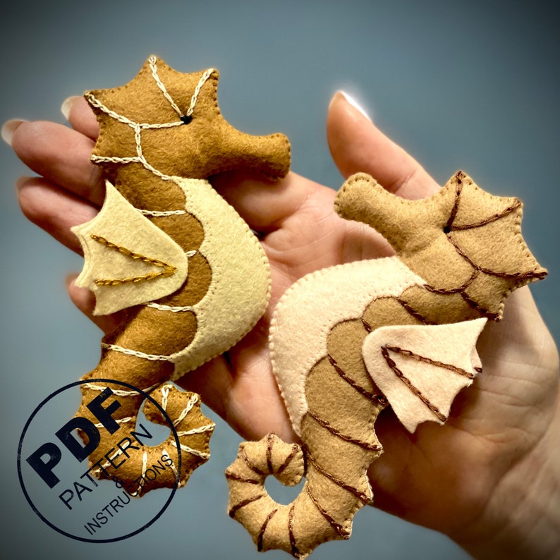 Seahorse PDF Pattern. Ocean Animals Sewing Pattern. Coastal Animals ...