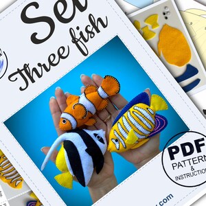 Felt Tropical Fish Sewing Pattern PDF and SVG. Coral Fish. Reef Fish ...
