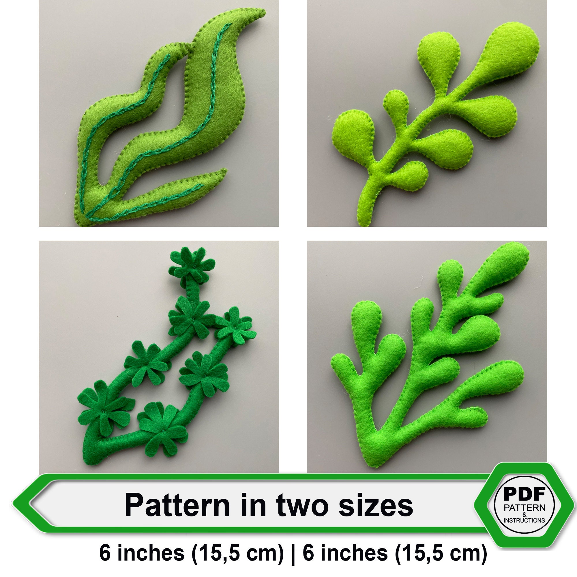 Seaweed Algae Sewing Pattern PDF. Ocean Easy Beginner Pattern. Felt ...