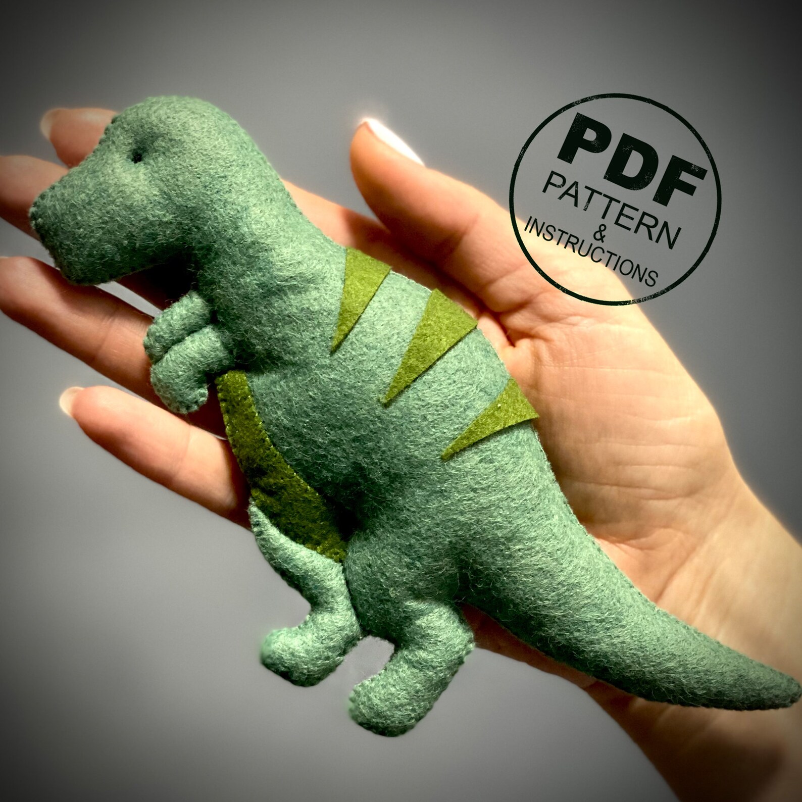 Dinosaur T. Rex Sewing Pattern PDF. Felt Dinusaurs Sewing Pattern. DIY ...