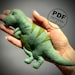 Felt T-rex Sewing Pattern, Dinosaur Plush Ornament (PDF Pattern) - Etsy