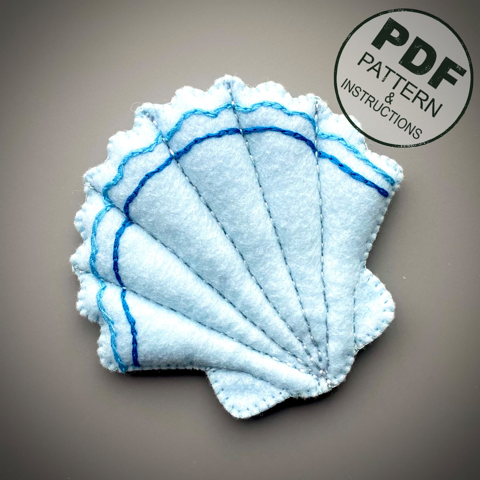 Felt Seashells Sewing Pattern PDF. Coastal Ornaments Decor. Ocean Easy ...