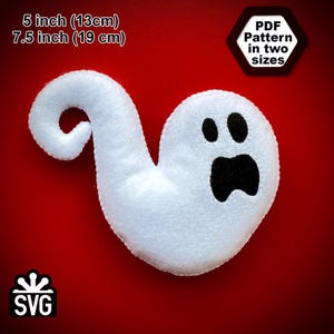 Halloween Felt Sewing Pattern PDF and SVG. Felt Ghosts Easy Pattern ...