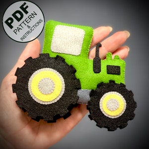 Tractor Sewing Pattern PDF. Felt Toys Easy Pattern. Felt Farm Ornament ...