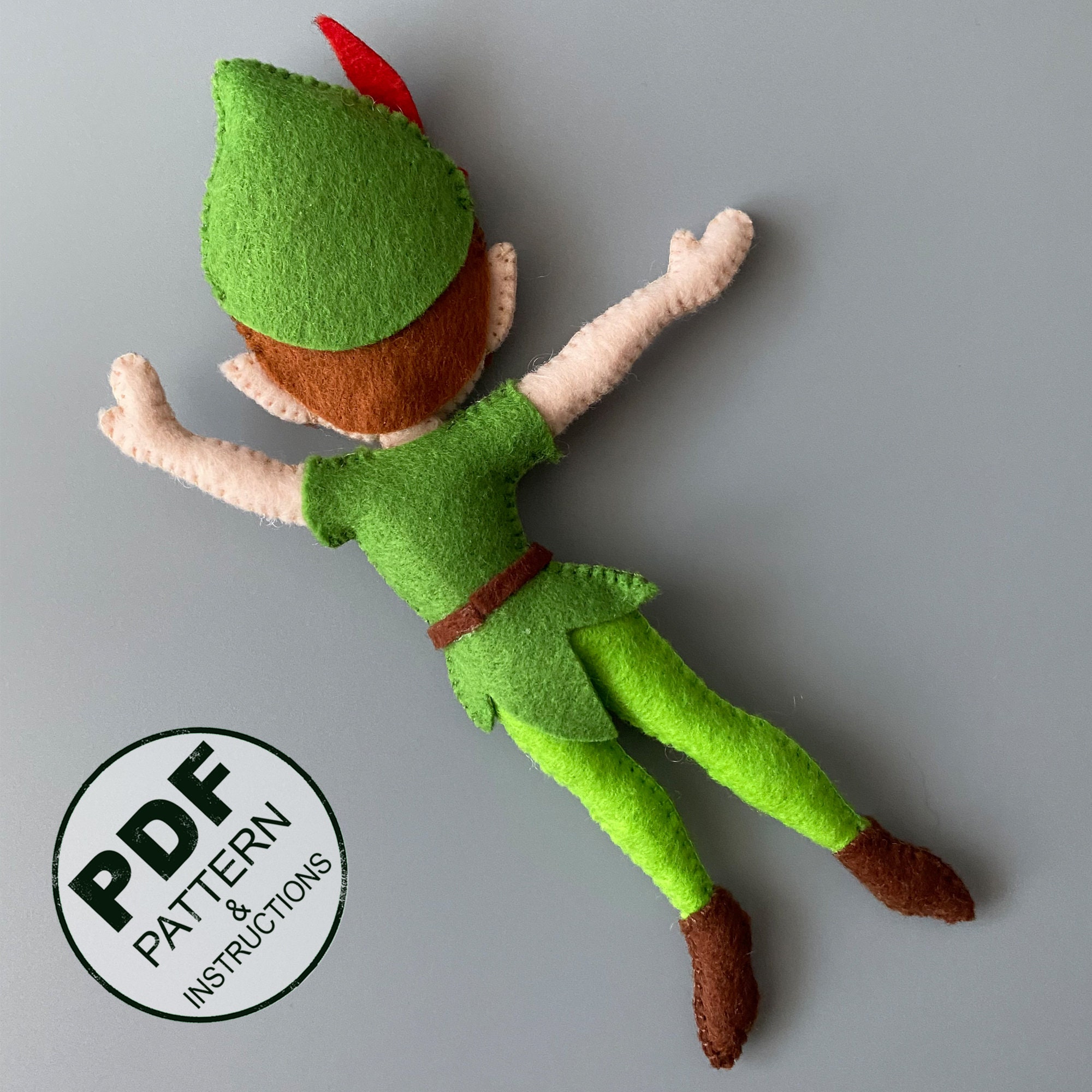 Peter Pan and Tinker Bell Sewing Pattern PDF. Felt Fairy Tale ...