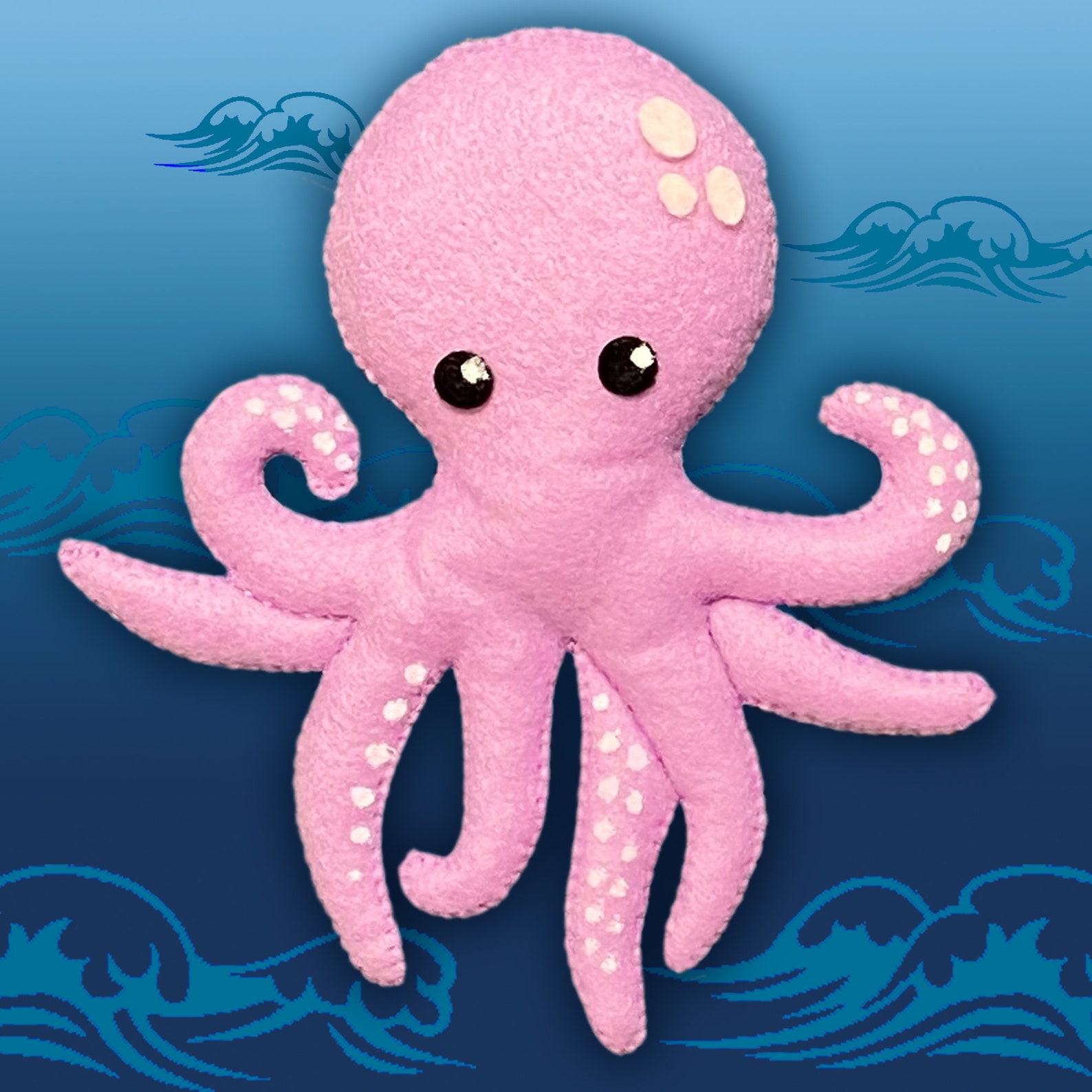 Octopus Sewing Pattern PDF. Ocean Animals Pattern. Coastal Felt Toys Sewing Pattern. Under the ...