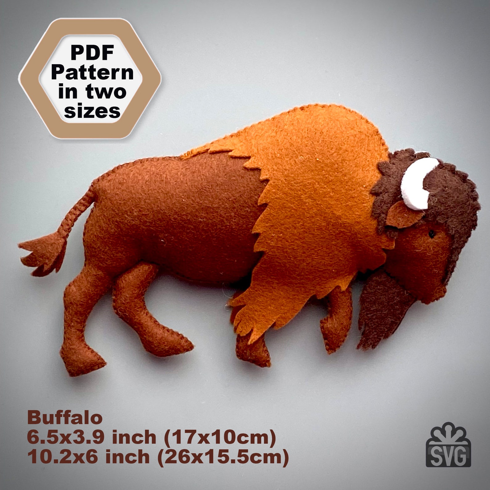 Felt Animals Sewing Pattern and SVG. Woodland Pattern. Yellowstone ...