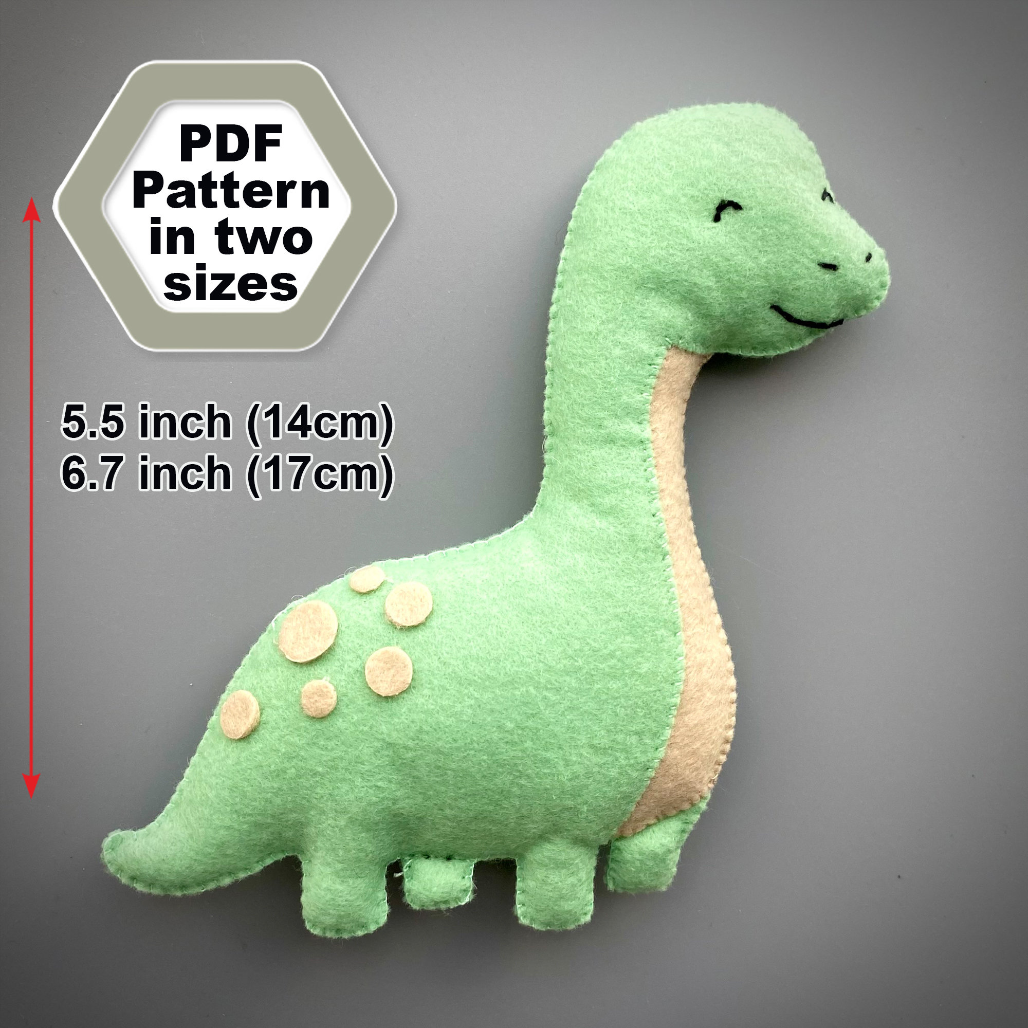 Dinosaurs Sewing Pattern PDF and SVG SET. Dino Sewing Pattern. Felt ...