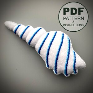 Felt Seashells Sewing Pattern PDF. Coastal Ornaments Decor. Ocean Easy ...