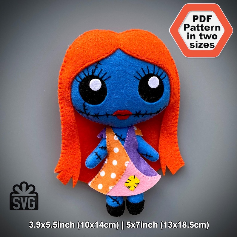 Jack, Sally, Zero, Oogie Boogie Felt Sewing Pattern PDF and SVG ...