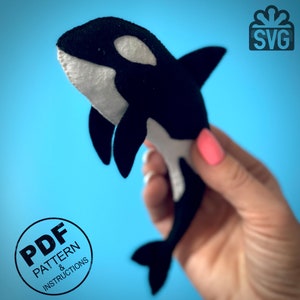 Orca Sewing Pattern PDF and SVG. Ocean Animals Pattern. Whale Killer ...