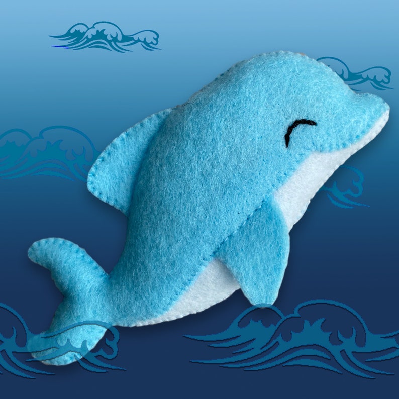 Dolphin Sewing Pattern PDF. Felt Eco Toy Easy Pattern. Ocean Animals ...