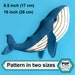 Whale Sewing Pattern PDF and SVG. Ocean Animals Pattern. Blue Whale ...