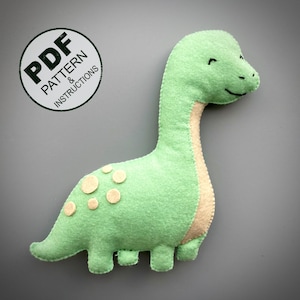Dinosaurs Sewing Pattern PDF SET. Dino Pattern. DIY Felt Dinosaurs. Felt Toys Sewing Pattern ...