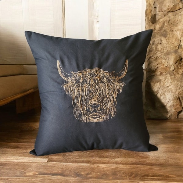 Highland Cow Cushion - Etsy UK