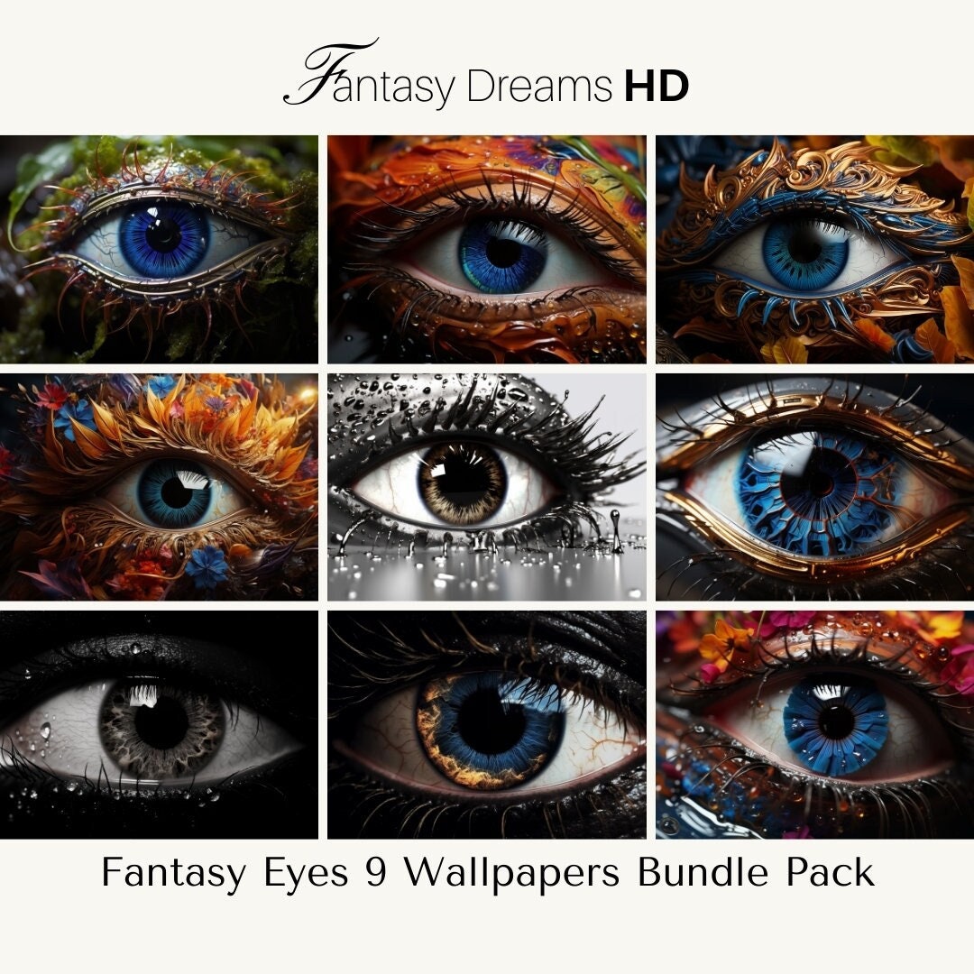 Fantasy Eyes Wallpaper Bundle | Set of 9 Images | 3:2 Ratio | 4K High ...