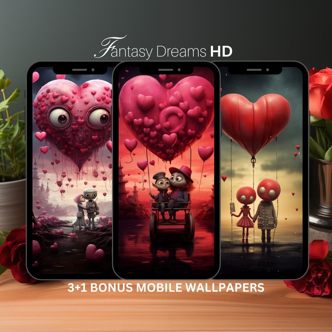 Valentine's Day Mobile Wallpapers | Fantasy Phone Background | Instant ...