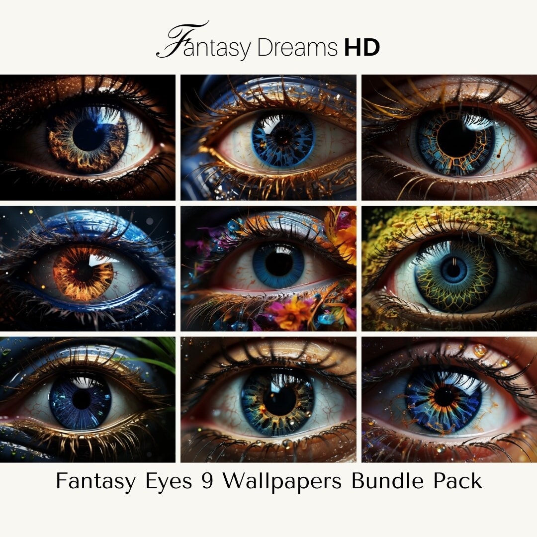 Fantasy Eyes Wallpaper Bundle | Set of 9 Images | 3:2 Ratio | 4K High ...